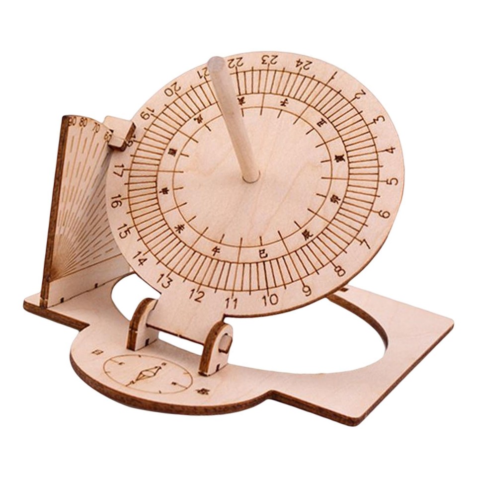 Equatorial Sundial DIY Wooden Building Kit Educational Toys Durable ...