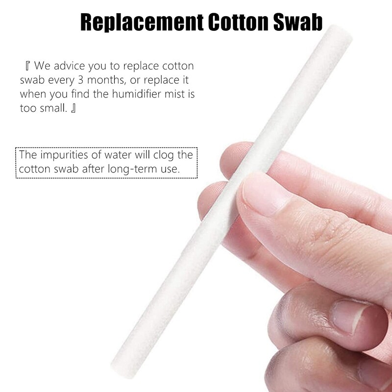 60Pcs Cotton Swab Filters Refill Sticks Replacement Wicks for Portable ...