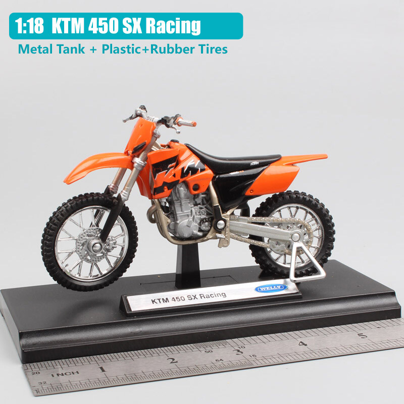 1:18 Welly KTM 450 SX Racing dirt bike Motocross model Diecast Toy ...
