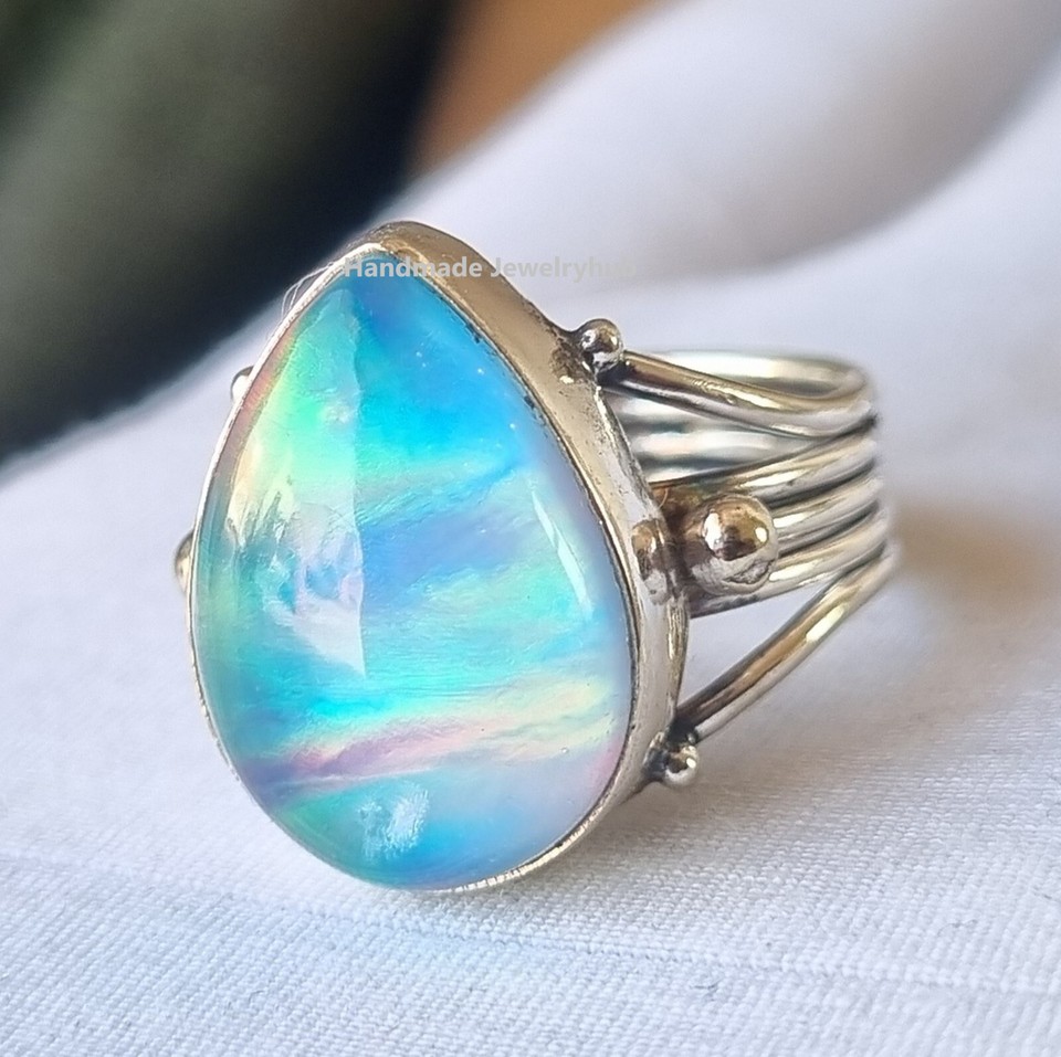 Aurora Opal Rainow Gemstone 925 Sterling Silver Beautiful Girls Gift ...