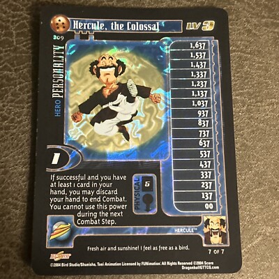 DBGT Dragon Ball GT Alt FOIL Hercule, the Colossal 209 CCG Unlimited ...