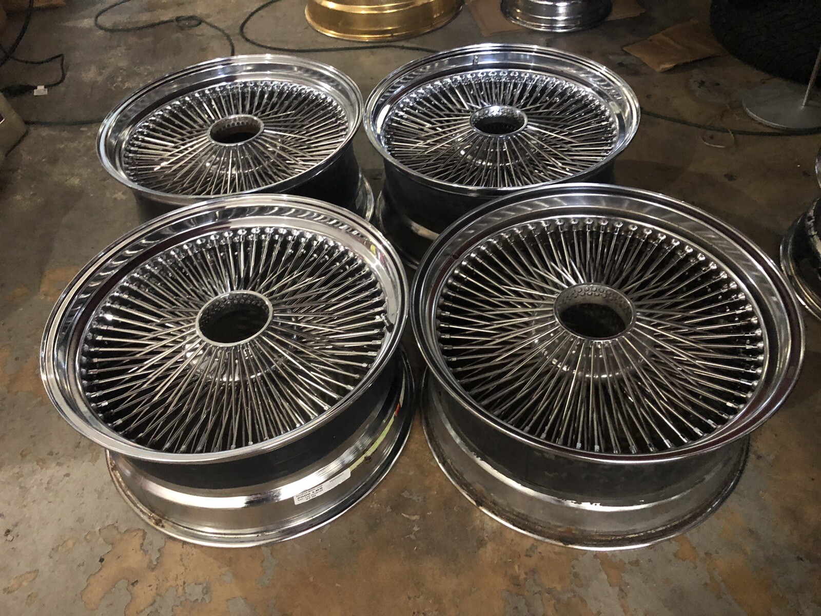 Dayton Wire Wheels 22” OTD Chrome Big Hub Set Of 4 Wheels No Hardware ...