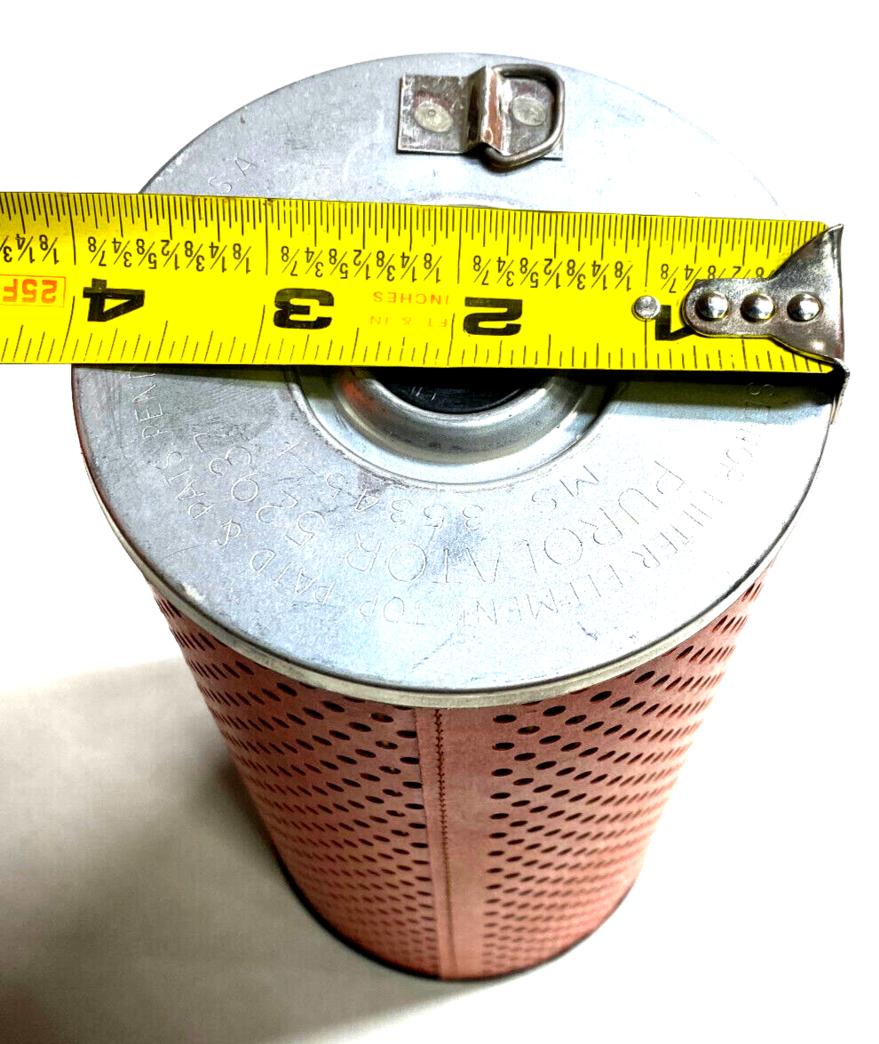 Military STD Senior Oil Filter Cartridge Element MS 35345-1 Purolator 8 ...