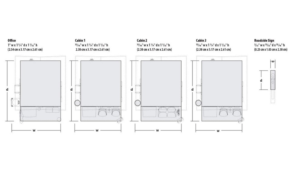 Woodland Scenics BR4963 N Scale Built and Ready Moonlite Motor Court ...