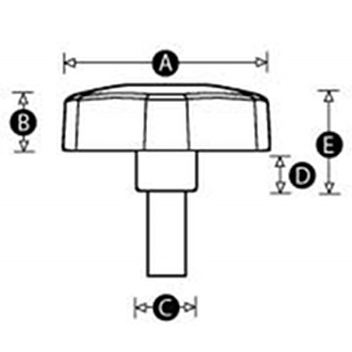 2x Scallop Knobs M6 x 25mm clamping lever wing nut bolt router jig saw ...