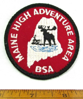 Vintage BSA Boy Scout Maine High Adventure Area Patch Badge Moose | eBay