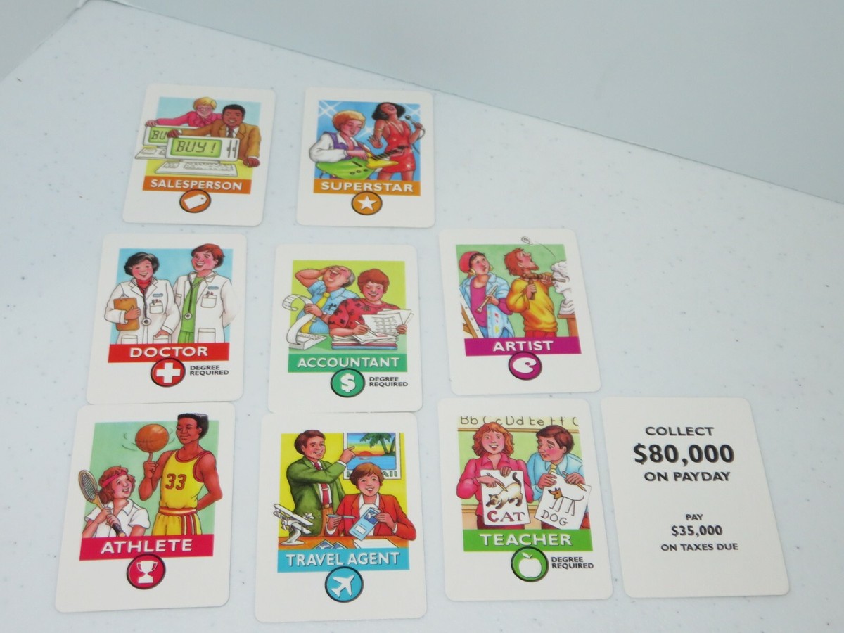 Game Of Life Salary Cards