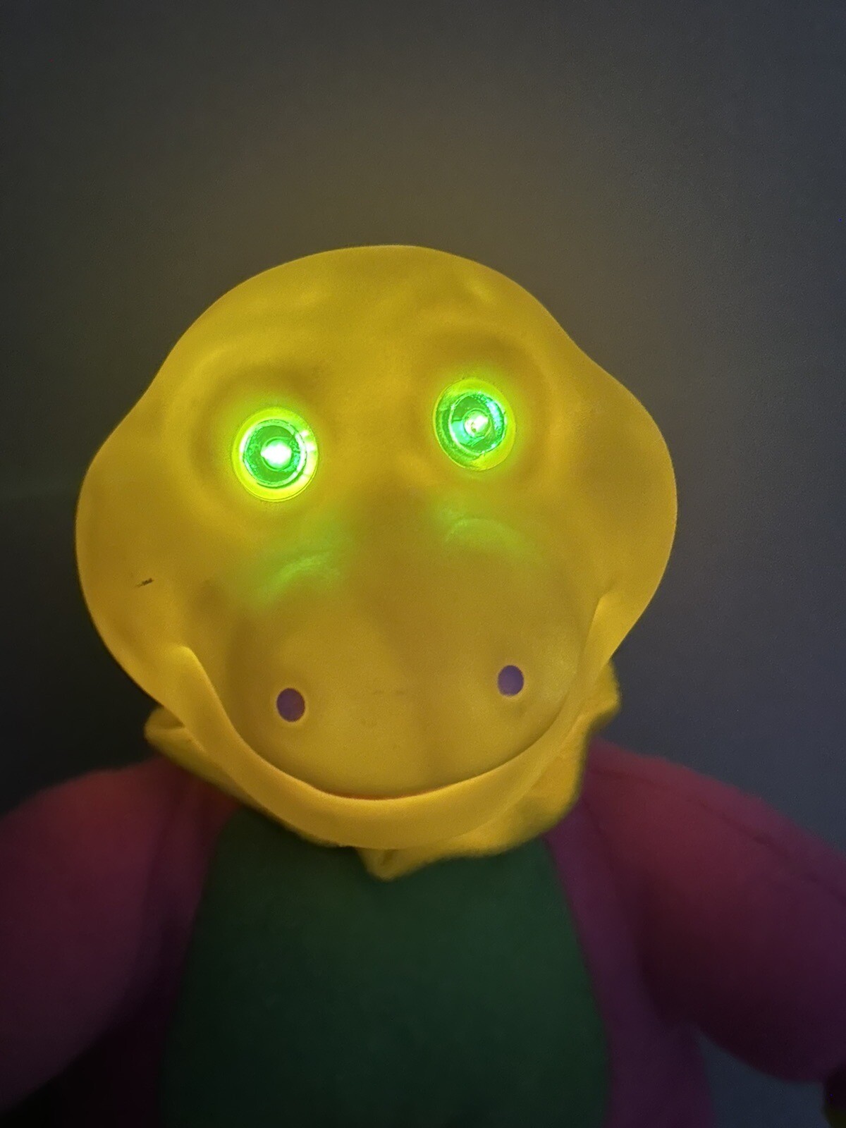 Vintage 1993 Soma Hug Me Glo Dino Dinosaur Knock Off Barney Plush Light ...