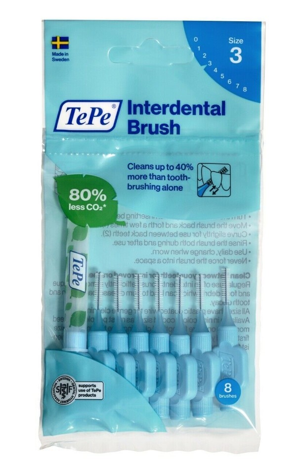 TePe Interdental Brush 8 Pack - Various Sizes & Quantity Upto 40% ...