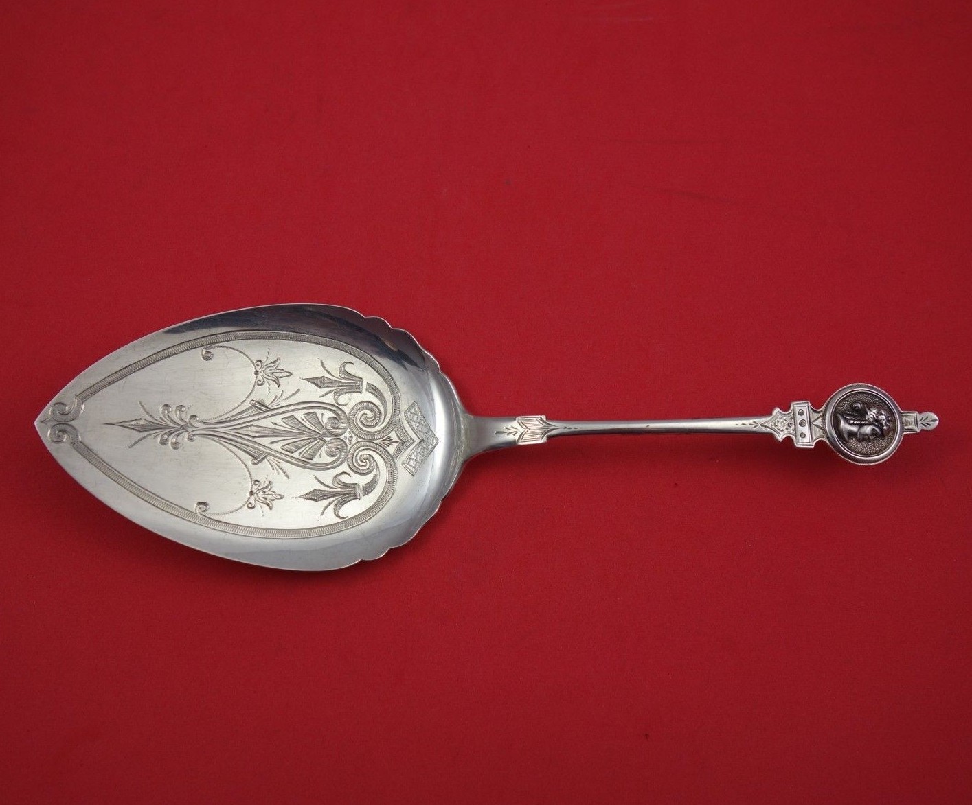 Medallion Sterling Silver Pie Server Bright-Cut 9" | eBay