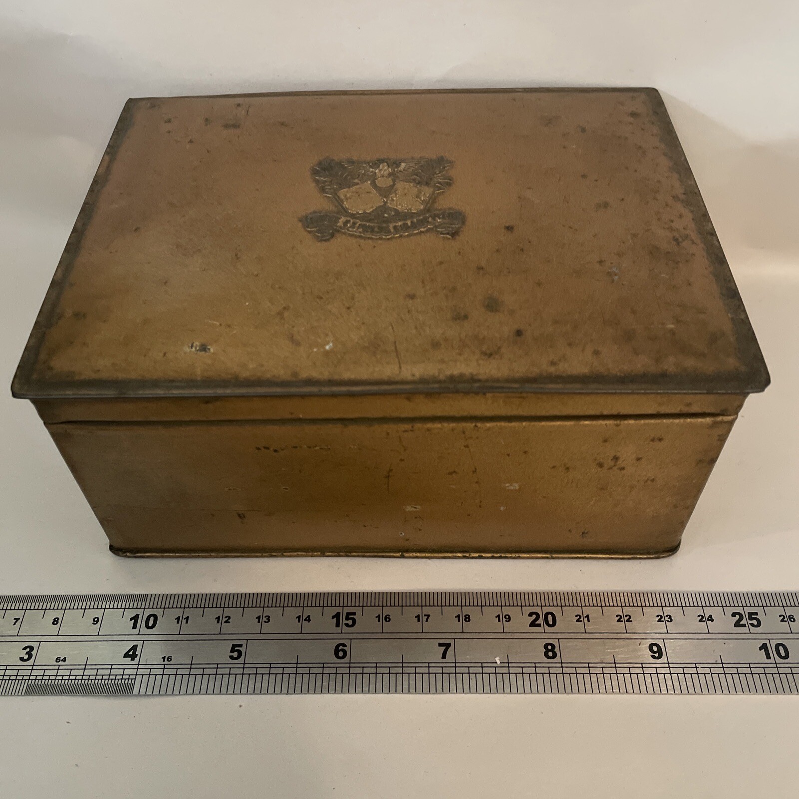 Vintage Embossed Brass ? Cigarette Tin. State Express Cigarettes With ...