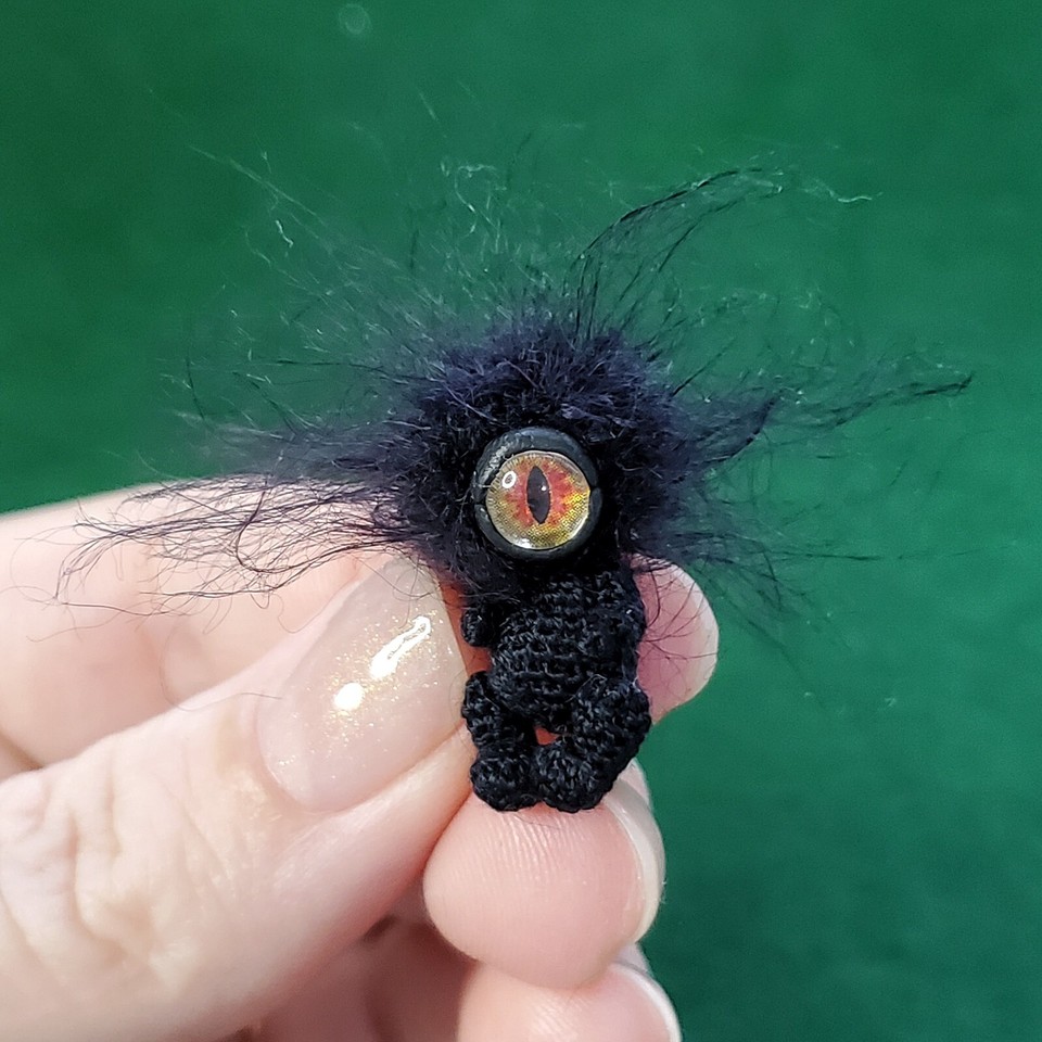 Custom micro monster Cyclop. Dollhouse miniature Eyeball Halloween ...