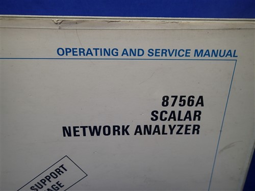 HP 8756A SCALAR NETWORK ANALYZER OPERTAING & SERVICE MANUAL | eBay