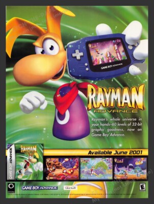 Rayman Advance 2000s Video Game Print Advertisement 2001 | eBay