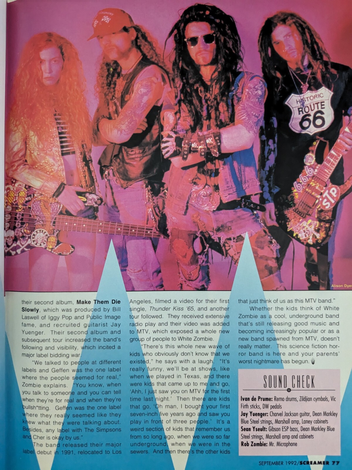 Screamer Magazine September 1992 Slaughter, Soundgarden, Sabbath ...