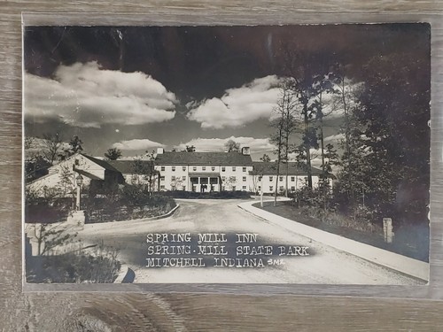 RPPC Real Photo Postcard- Spring Mill Inn, State Park, Mitchell ...