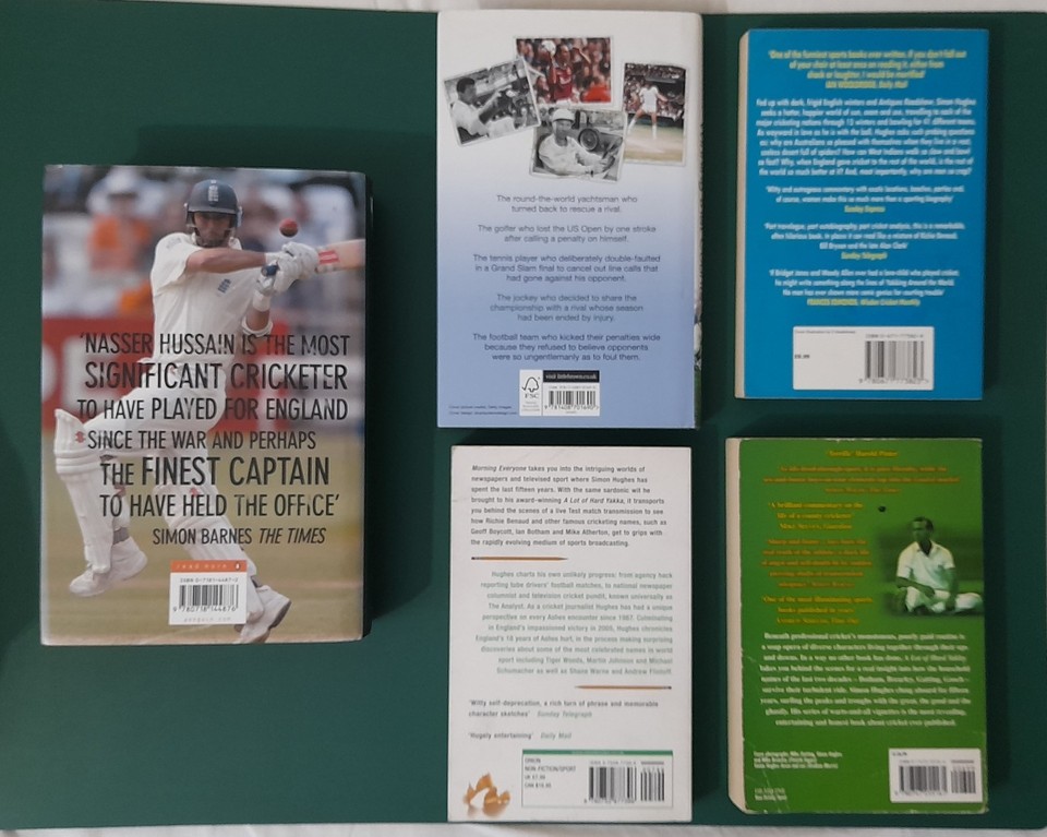 5 Cricket Books Nasser Hussain, 3 Simon Hughes, It's Not the Winning ...