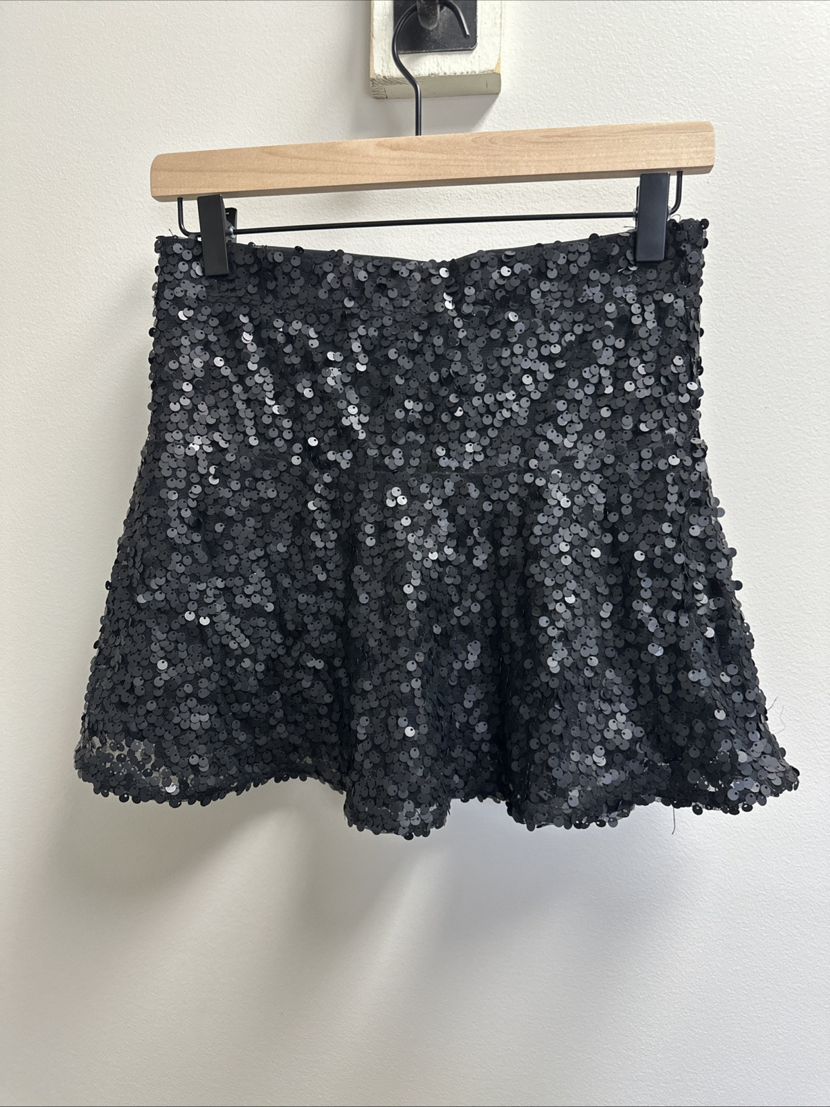 Sequin Black Micro Skirt Mini Stretch Disco Glitter R… - Gem