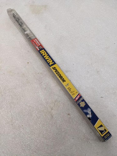 IRWIN 47408 SPEEDBOR 1/2" X 17" AUGER DRILL BIT WITH AUGER FILE NEW ...