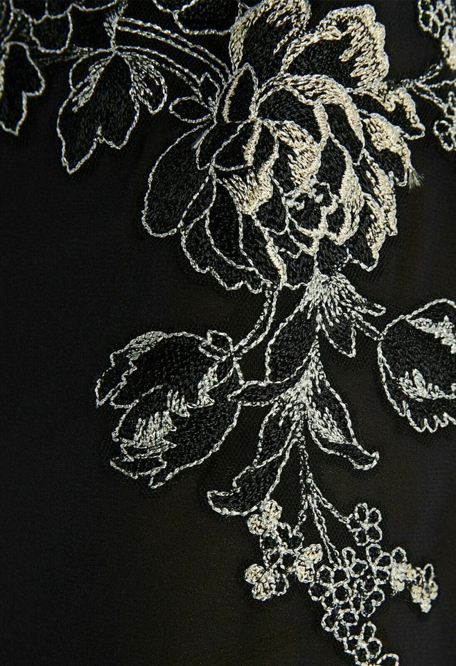 La Perla Peony Black Silk Georgette Nightgown M Negligee $1665 | eBay