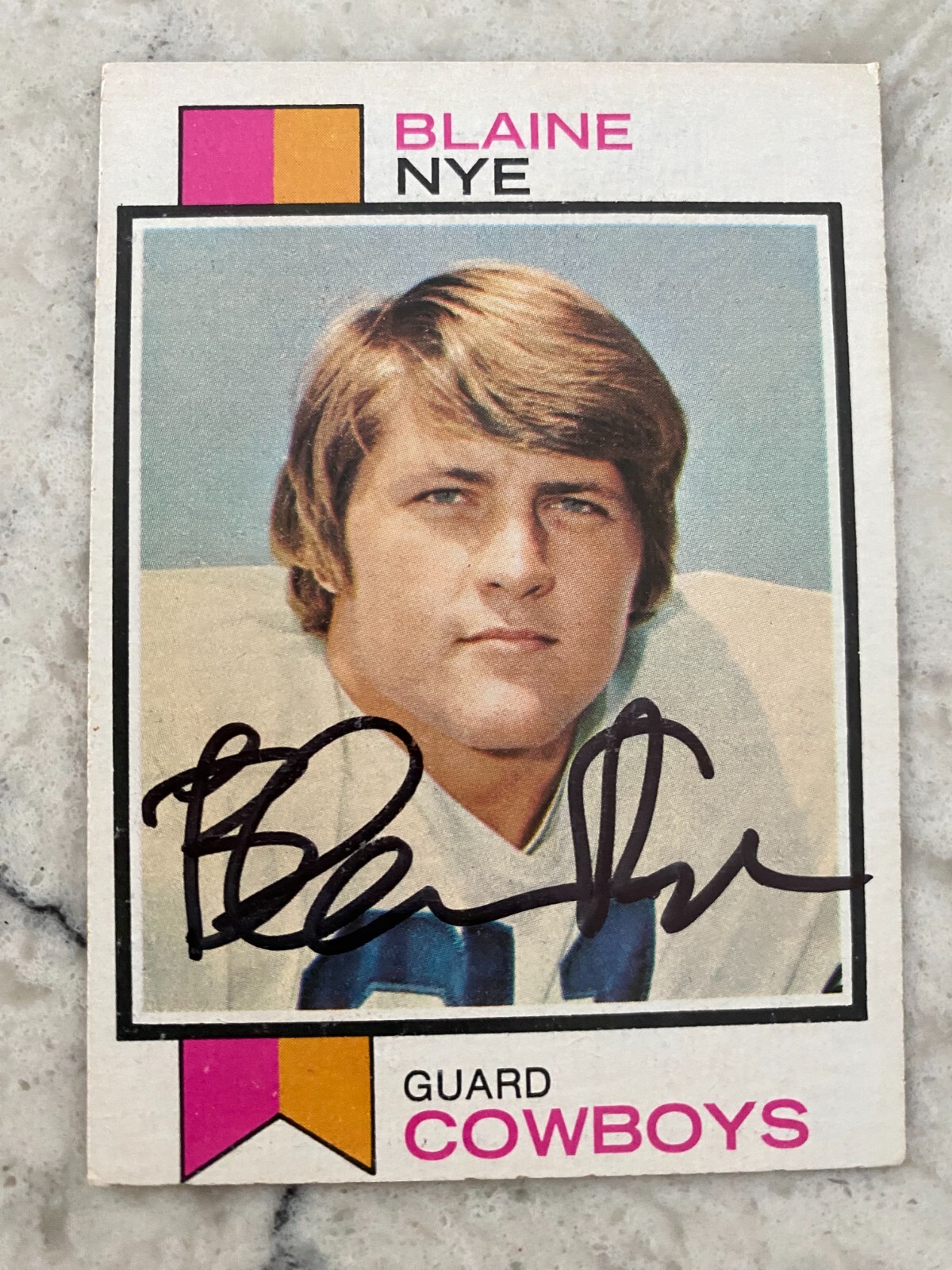 Blaine Nye Signed DALLAS COWBOYS Card 1973 Topps | eBay