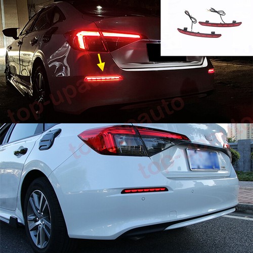 For 2022-2023 Honda Civic LED Rear Bumper Light Rear Fog Lamp Brake ...