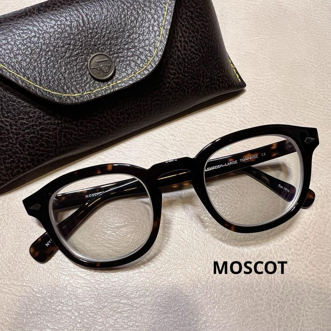 MOSCOT LEMTOSH Medium 44 Tortoise Frame Clear Lens Cl… - Gem