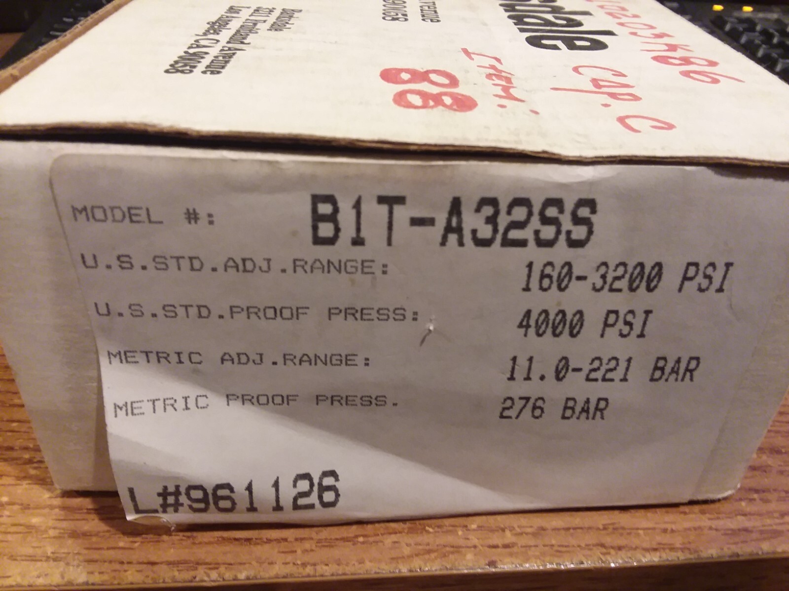 Barksdale B1T-A32SS Pressure Activated Switch - NSN 5930-01-128-6283 ...