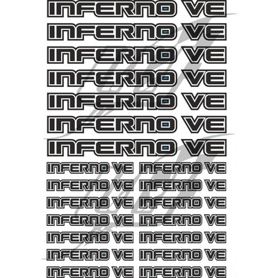 [FR] Sticker adesivi decal Kyosho Inferno VE nero | eBay