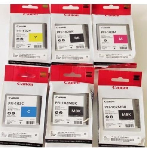 6x Original Ink Canon iPF750 iPF760 iPF765 PFI-102MBK 102BK 102C 102Y ...