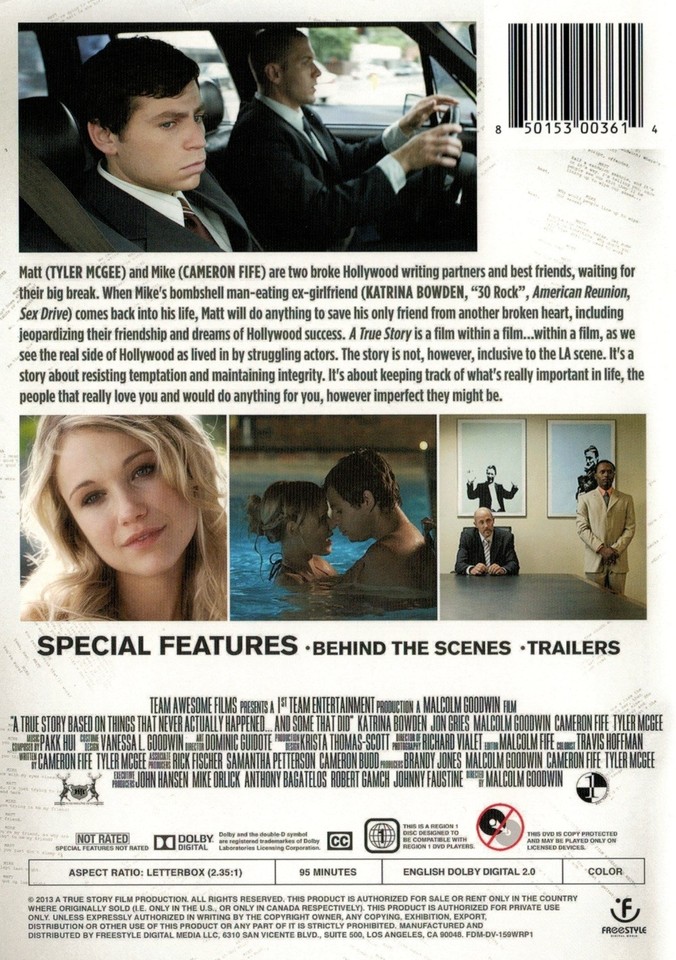 A True Story (DVD) Tyler McGee, Cameron Fife, Katrina Bowden NEW ...