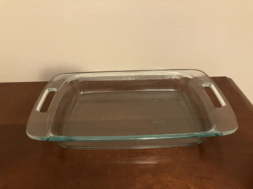 Pyrex C233 9x13 Clear OPEN HANDLE 3Qt 2.8L Lasagna Casserole Baking ...
