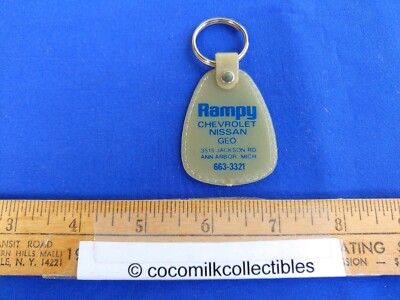 Vintage Keychain Rubber Rampy Chevrolet Nissan Geo Ann Arbor Mi Glow In ...
