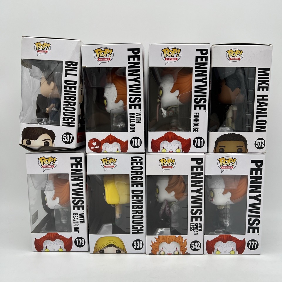 Funko Pop! IT Lot of 8 Pennywise George Bill Denbrough Mike Hanlon | eBay