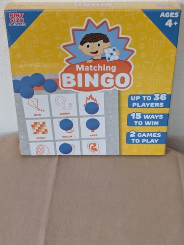 Matching Bingo Pint Size Scholars Ages 4+ Up To 36 Players 2015 New ...