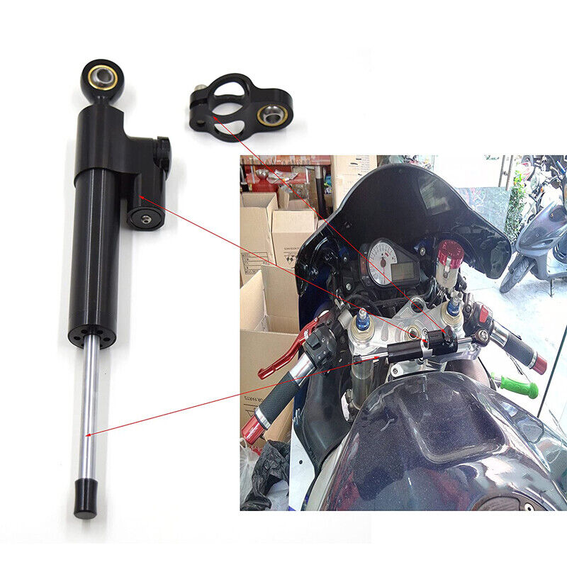 CNC Steering Damper Stabilizer For Harley Dyna Softail Road King Street ...