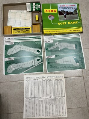 Vintage RARE Original APBA Company GOLF Board Best Courses Pebble Beach ...