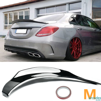 For 2015-2021 Mercedes Benz W205 Sedan Gloss Black PSM Style Rear Trunk ...