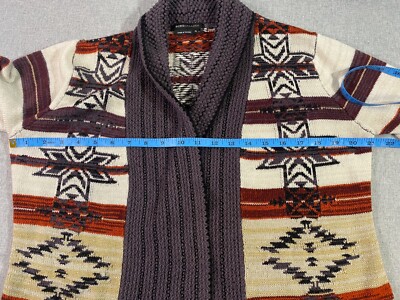 BCBG Max Azria Knit Aztec Long Sleeve Long Duster Cardigan | eBay