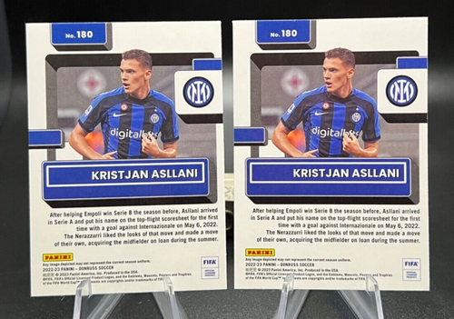 2022-23 Donruss Soccer #180 KRISTJAN ASLLANI Optic Rated Rookie Lot of ...