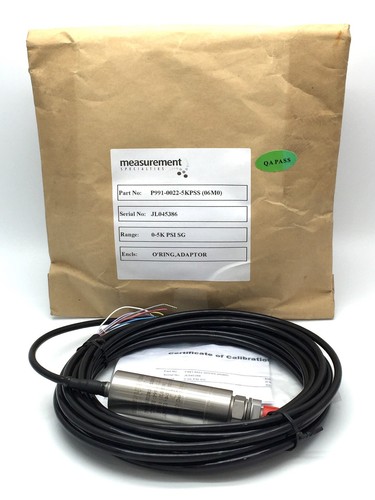 Measurement Specialties P991-0022-5KPSS (06M0) Pressure Sensor 0-5K PSI ...