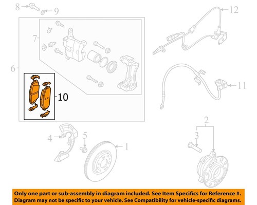 HYUNDAI OEM 2021 Sonata Front Suspension Brake Components-Brake Pads ...