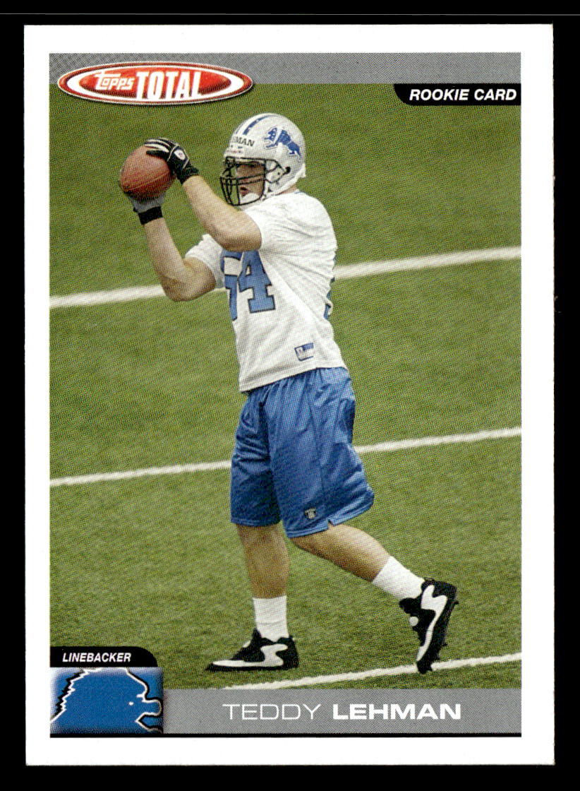 Teddy Lehman 2004 Topps Total Rookie Card #378 Detroit Lions | eBay
