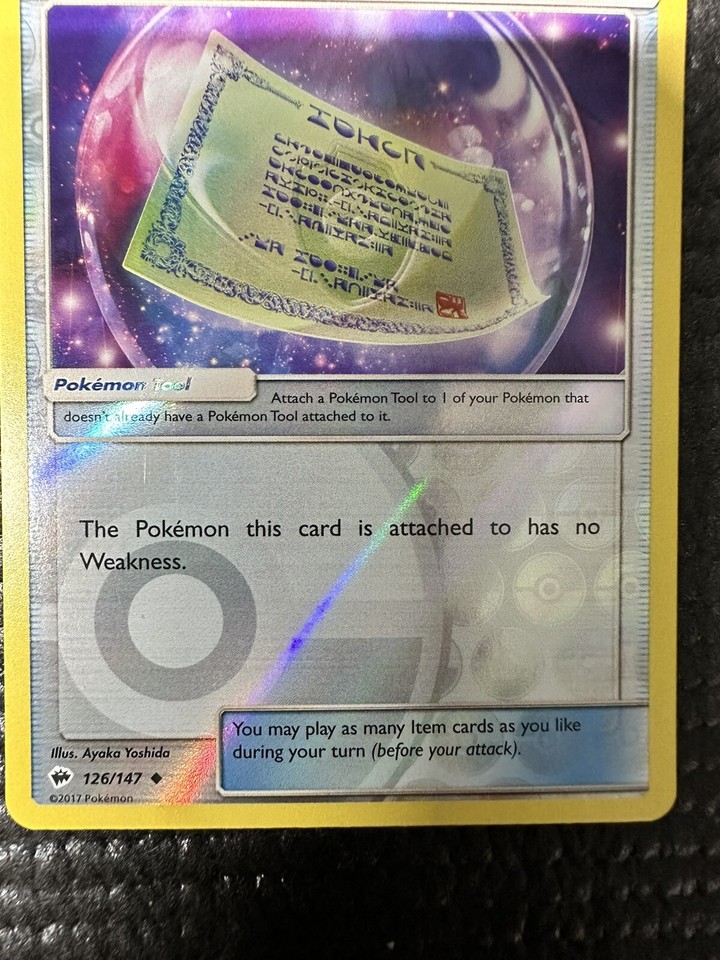 Weakness Policy #126/147 Burning Shadows Pokemon Reverse Holo Item Card ...