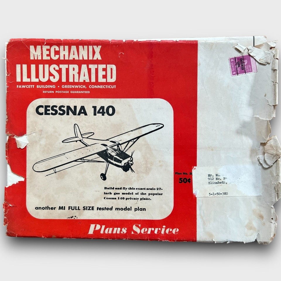 Vintage 1950's Mechanix Illustrated Model Airplane Plans Service | eBay