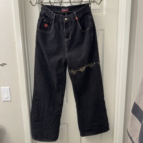 Black VINTAGE REP JNCO Jeans - Measurements In Pics No Tag - Tribal ...