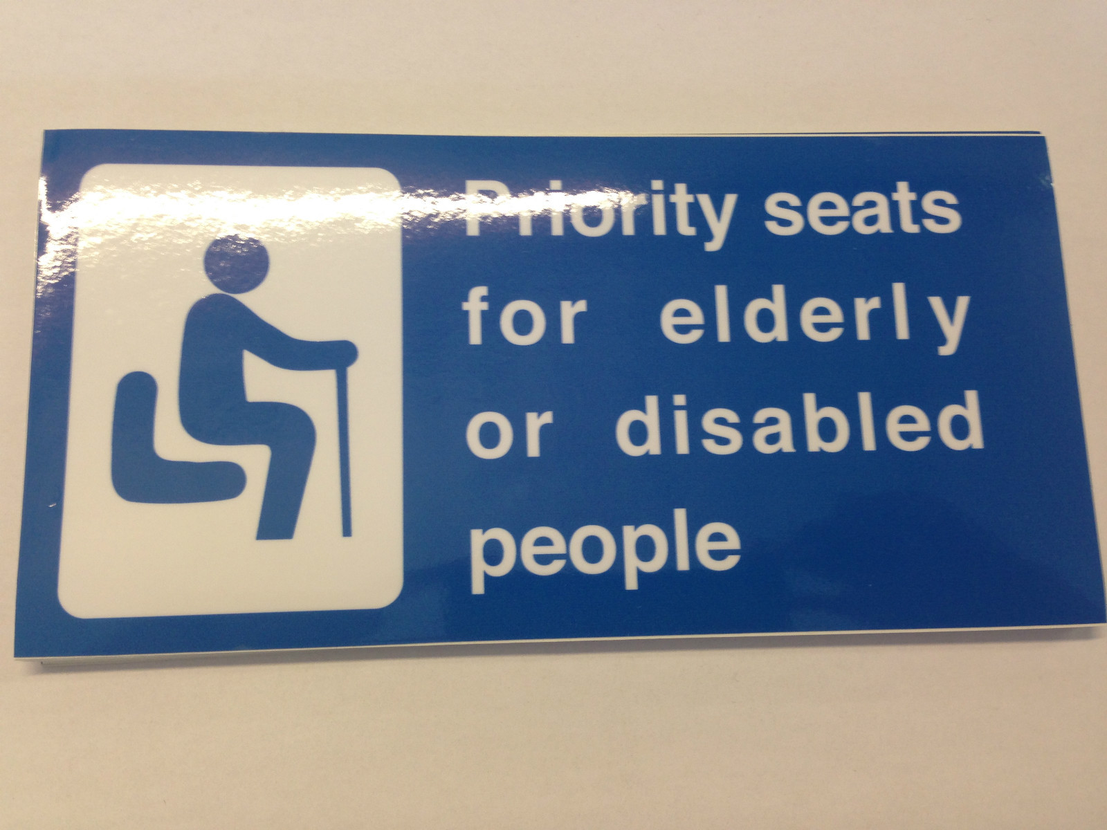 Bus Priority Seat for the Elderly and Disabled Sticker PSVAR DDA Coach ...