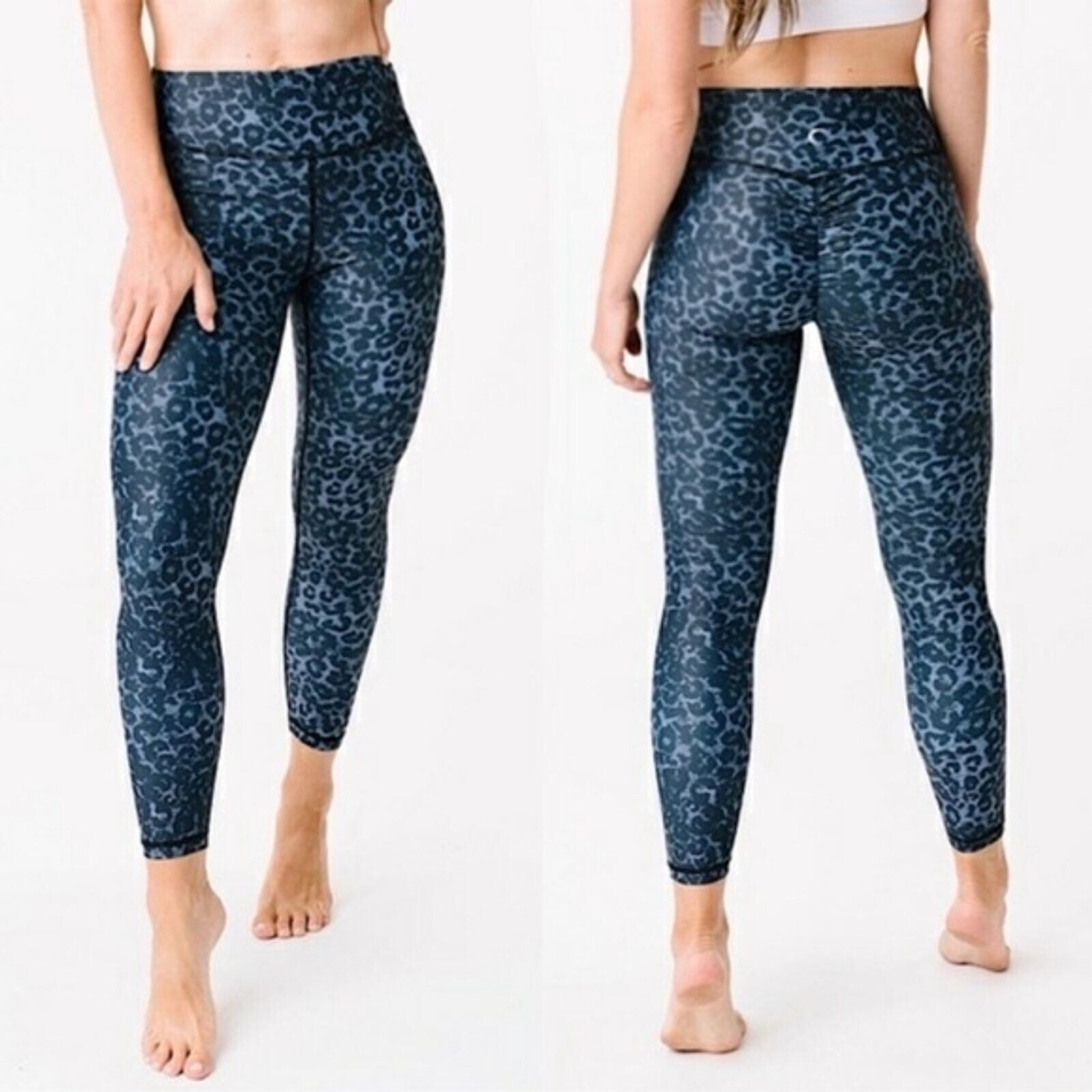 NEW Zyia Leggings Stone Leopard Scrunchy Light N Tight 7/8 Workout Womens 2 | eBay