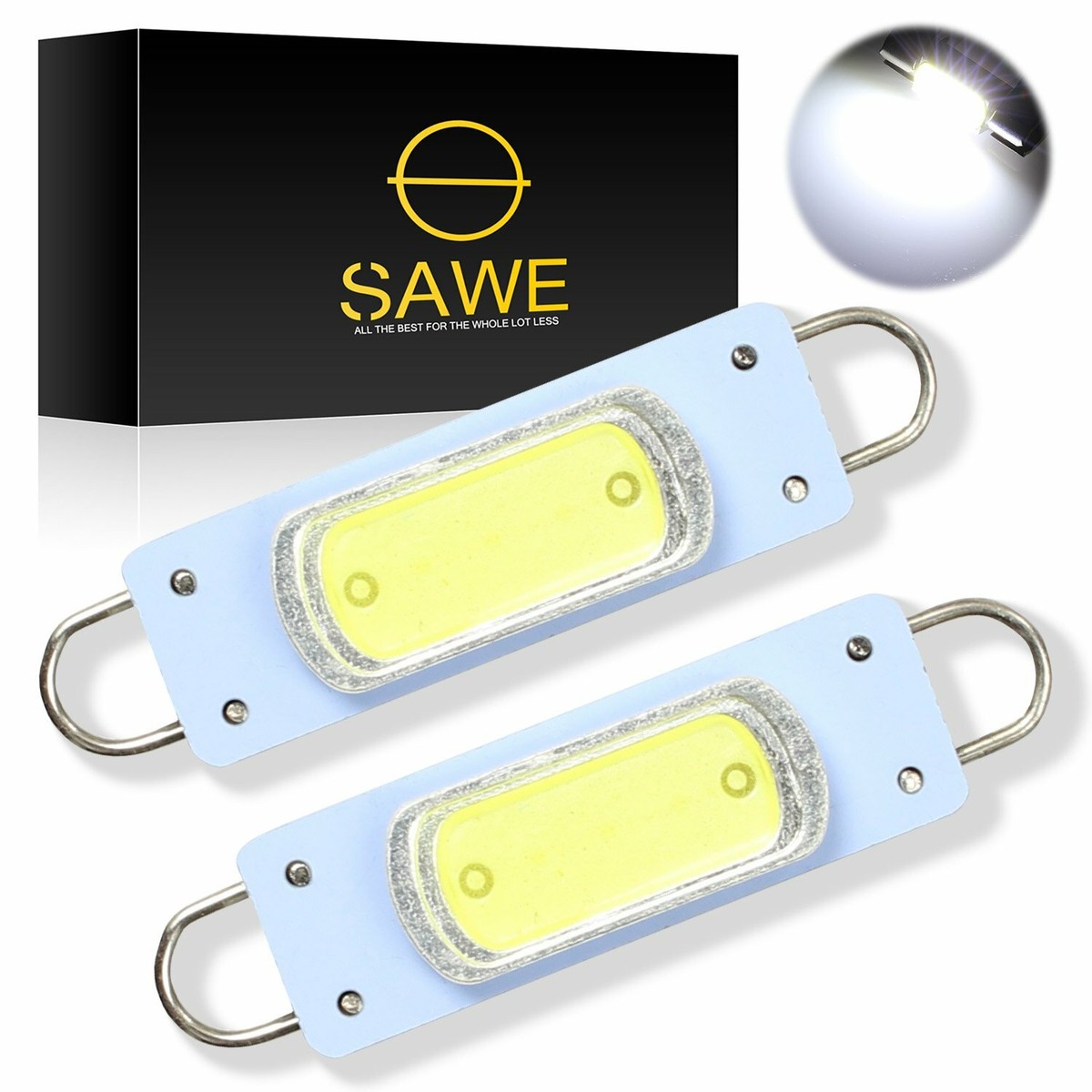 Light Bulbs & LEDs For Honda Civic 2Pcs White 44MM Festoon 1210 12SMD ...