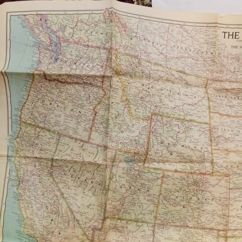 Vintage Map The United States Drawn in Cartographic Section National ...